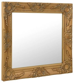 Nástěnné zrcadlo barokní styl 50 x 50 cm zlaté - Default Title
