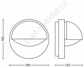 Philips Philips 16245/87/16 - Venkovní nástěnné svítidlo JUNE 1xE27/12W/230V IP44 M2756