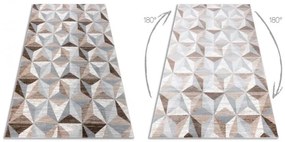 Koberec ARGENT - W6096 Trojúhelníky béžový / šedý