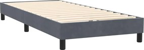 Box spring postel s matrací tmavě šedá 80x220 cm samet 3317548