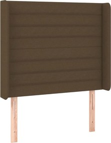 Box spring postel s matrací a LED tmavě hnědá 80x200 cm textil 3138912