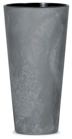 PROSPERPLAST Květináč - TUBUS SLIM Beton Effect Průměr: 40 cm, Barva: marengo