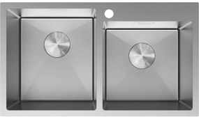 Mexen Xorin dřez nerezový 2-komorový 780 x 450 mm, inox - 6441782000-01