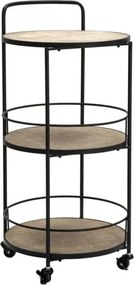 Servírovací vozík Arex 40 cm černý/hnědý