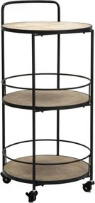 Servírovací vozík Arex 40 cm černý/hnědý