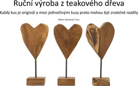 Dřevěná dekorace Heart 35 cm hnědá