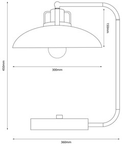 Brilagi - LED Stolní lampa FLAMENGO 1xE27/60W/230V bílá