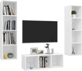 3dílná sada TV skříněk bílá dřevotříska 3079754