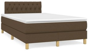Box spring postel s matrací tmavě hnědá 120x190 cm textil 3269796