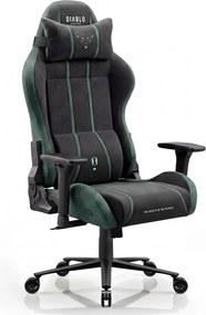Látková herní židle černý-zelený King Size: Diablo X-One 2.0 Forest Green