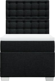 Box spring postel s matrací černá 80 x 200 cm textil 3290331
