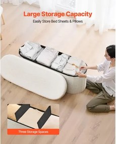 Oválný úložný taburet, Nosnost 299,371 kg VEVOR – 1060 × 355 × 340 mm