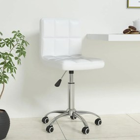 Otočná kancelářská židle bílá umělá kůže - Default Title