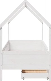 Dětská postel se zásuvkami 80 x 200 cm masivní borové dřevo 3302036