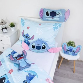Fleecový dětský polštářek 41x32 cm Lilo and Stitch "Blue" – Jerry Fabrics