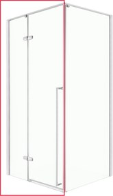 Novoterm Modul sprchového koutu NV-Long DR CHR 90 - dveře, chrom/transparent - bez vaničky