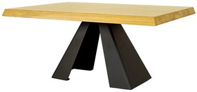 Drewmax ST371 120x70 konferenční stůl masiv dub/kov