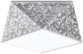 Stropní svítidlo Hexa, 1x šedé plastové stínítko, (bílý plast), (25 cm)
