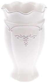Keramická váza bílá 13x13x21,5cm
