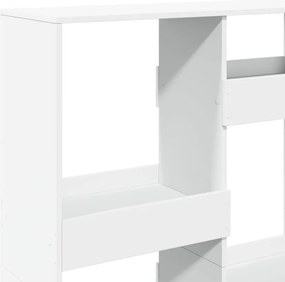 Knihovna bílá 100 x 33 x 135 cm kompozitní dřevo 3309384