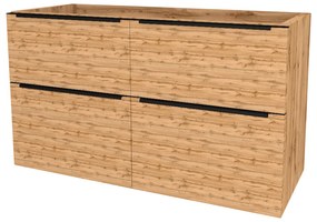 Mereo Mereo, Mailo, koupelnová skříňka 121 cm, černé madlo, Multidecor, CN593SBDWOT