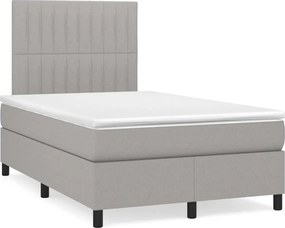 vidaXL Box spring postel s matrací 120x200 cm textil [3141921] Barva: tmavě hnědá