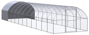 Venkovní klec pro kuřata 3 x 12 x 2 m pozinkovaná ocel 3095477
