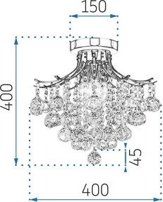 Toolight - Stropní svítidlo 3xE14 APP784-3C, chromová, OSW-05035