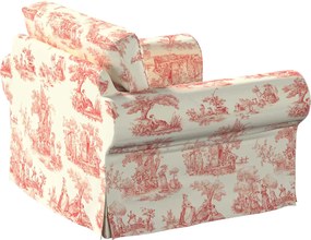 Potah na křeslo IKEA Ektorp barva červená látka vzorované