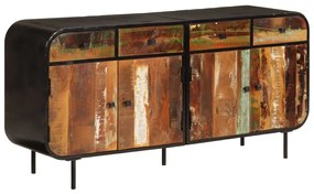 Příborník 140 x 35 x 70 cm masivní recyklované dřevo a kov,  355845