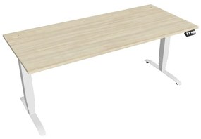 Elektr. nastavitelný stůl 180x80 s pamětí - HOBIS MOTION MS 3M 1800 Dekor stolové desky: akát, Barva kovové podnože: bílá