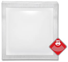 LED sv. vč. HF senz.,11W,27x27cm,IP44,1100lm,bílé