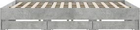 Rám postele se zásuvkami betonově šedý 180 x 200 cm kompozit 3207255