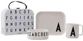 DESIGN LETTERS Dětská sada nádobí v kufříku Suitcase For Kids P, černá barva, bílá barva, plast, papír