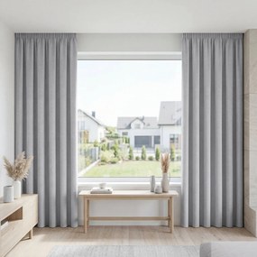 ZATEMŇOVACÍ ZÁVĚS (100%) NA PÁSCE ZOEY 140X270 CM STŘÍBRNÝ