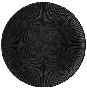 Černý talíř z kameniny Bloomingville Neri, ø 23 cm