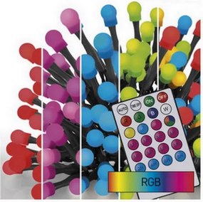 Vánoční osvětlení EMOS D5AA01 ZY2163 96LED řetěz 10m kuličky RGB 64 programů svícení