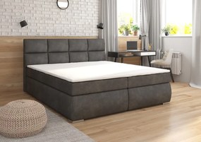 Postel boxspring York Megakomfort 160x200 s úložným prostorem hnědá
