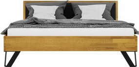 Massivo.cz Dubová postel Tero Soft, čalouněná 140x200 cm, dub, masiv
