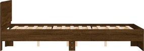 Rám postele s čelem hnědý dub 135 x 190 cm 3207510