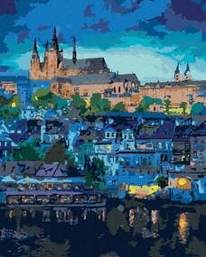 zuty zuty - malování podle čísel - temná praha, 80x100 cm, plátno