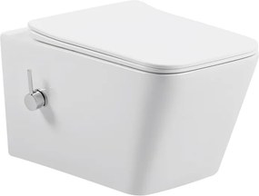 Erga Mery, závěsná WC mísa s funkcí bidetu, Rimless + toaletní sedátko, bílá lesklá, ERG-V03-MERY-RIM-BID-WH