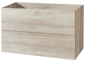 Mereo Mereo, Aira, koupelnová skříňka 101 cm, bílá, dub, šedá, CN722S