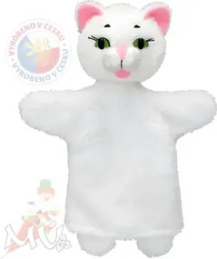 MORAVSKÁ ÚSTŘEDNA Maňásek s ťapkami Kočička bílá / 26 cm / od 3 let