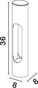NV 9100916 Venkovní sloupkové svítidlo ELLERY černý hliník a akryl LED 12W 3000K 100-240V IP65 - NOVA LUCE