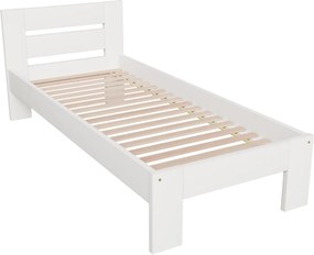 Jednolůžková postel z masivu MATILDA 90x200 bílá