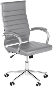 Kancelářská židle Mollis - syntetická kůže | šedá