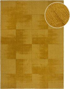 Flair Rugs, Kusový koberec Demi Check Ombre Yellow, 200x290, žlutá, ložnice