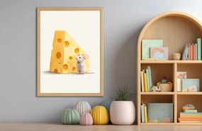 Myší dobrodružství - obraz - Myška u velkého sýra 81 - A4 – 210 × 297 mm - 159 Kč