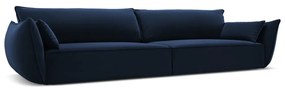 Tmavě modrá sametová pohovka 248 cm Vanda – Mazzini Sofas